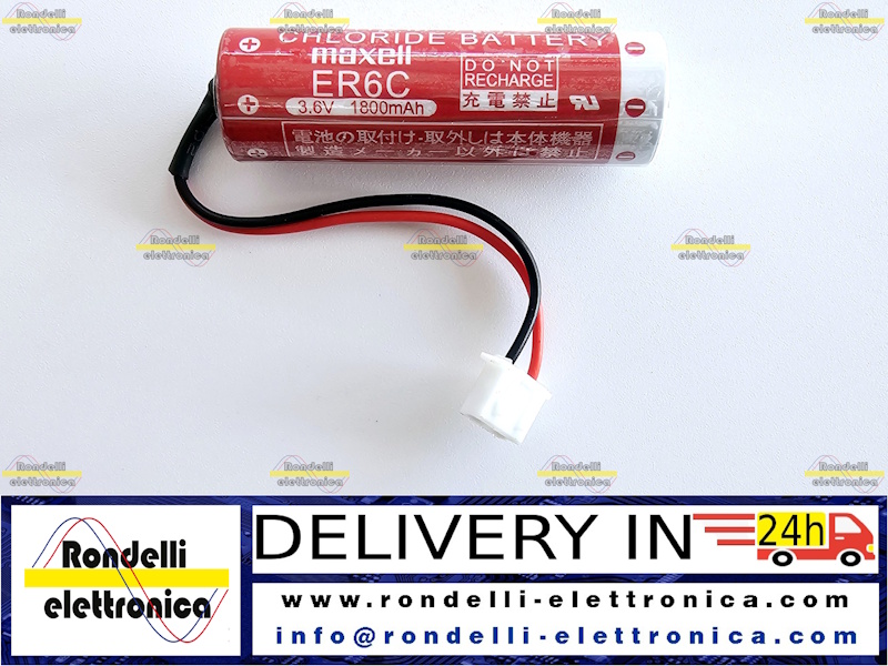 LITHIUM BATTERY MAXELL ER6C 3,6v 1800mAh white connector